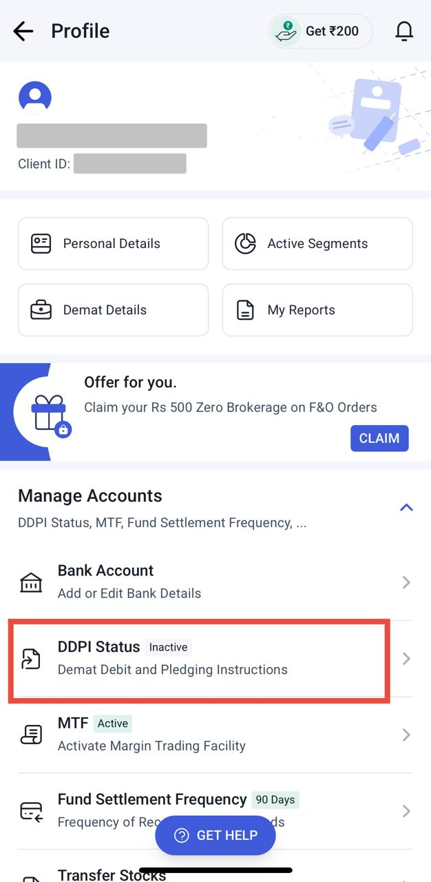 Step-by-step Procedure to Set Up DDPI on Angel One