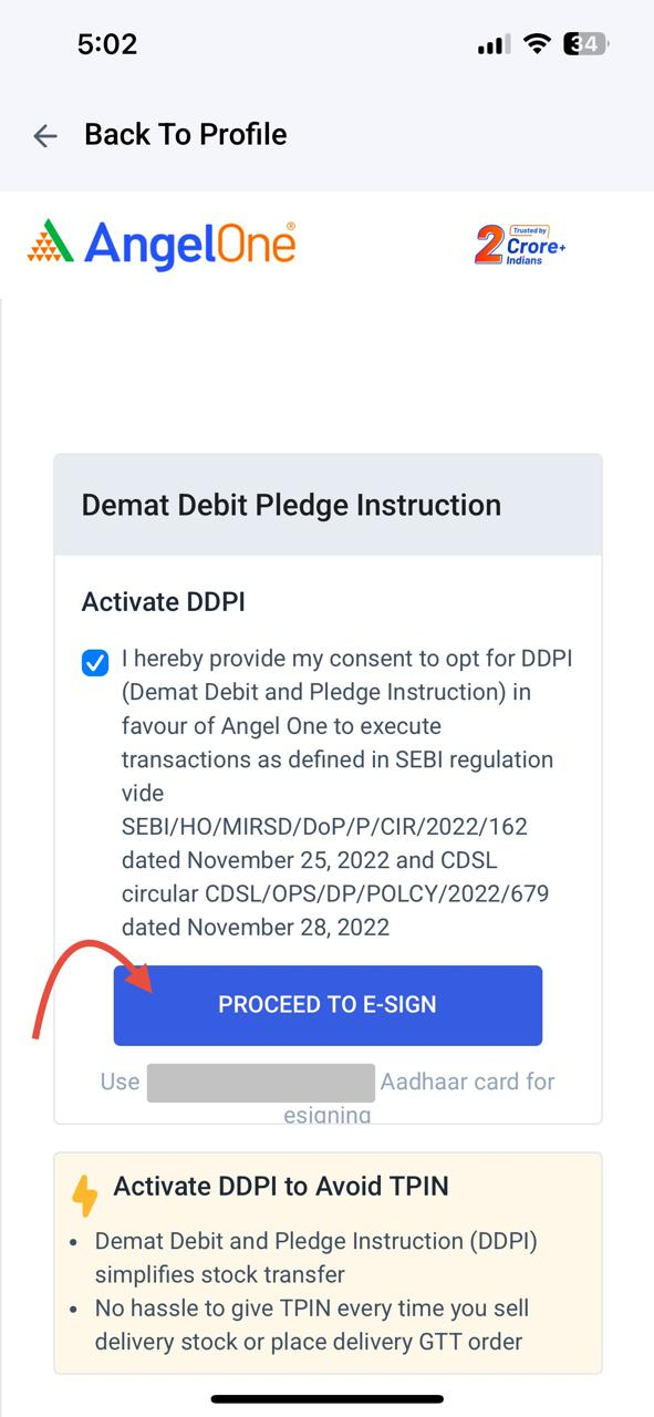 Step-by-step Procedure to Set Up DDPI on Angel One